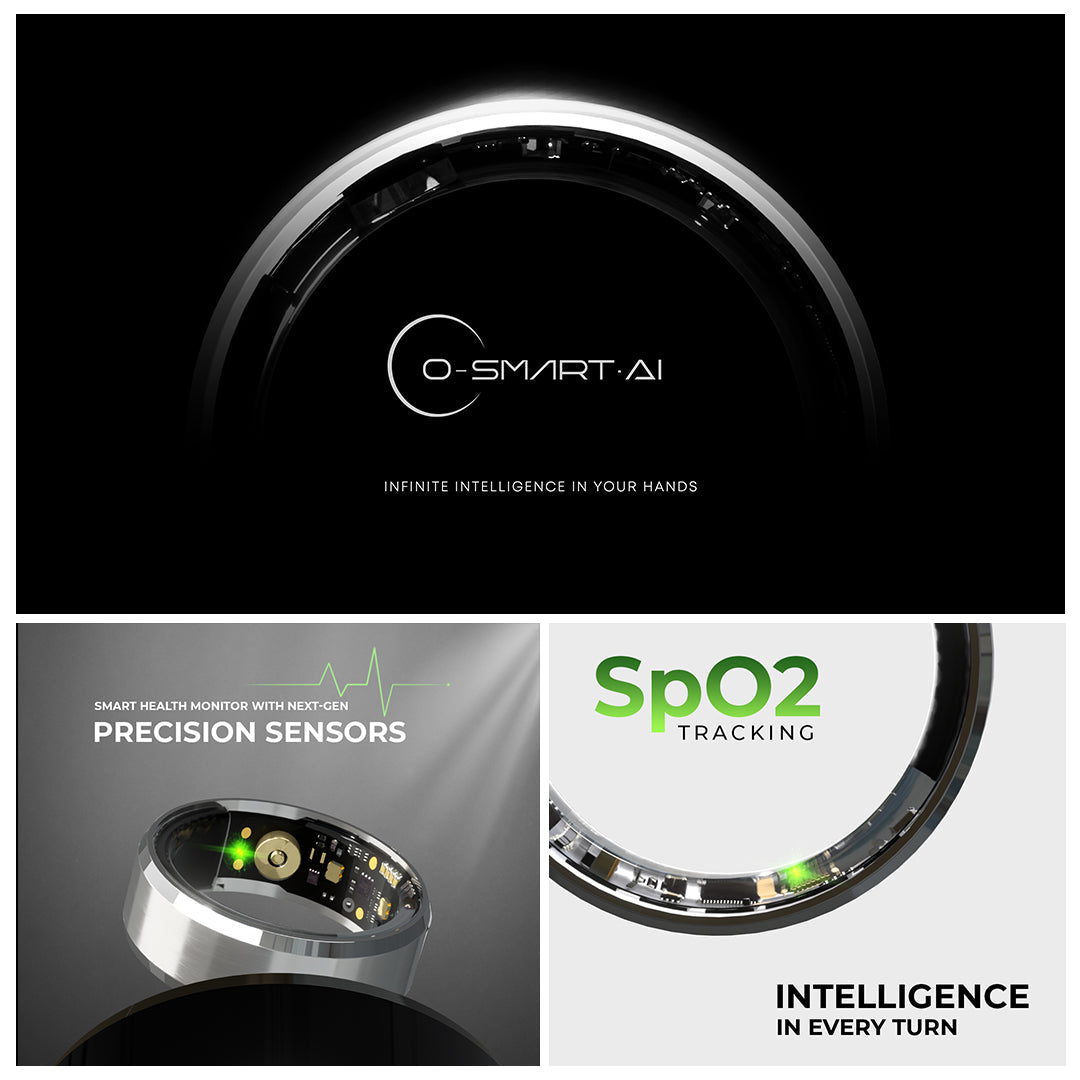Osmart Smart Ring – Advanced SpO2, Heart Rate & HRV Monitoring + Cycle ...